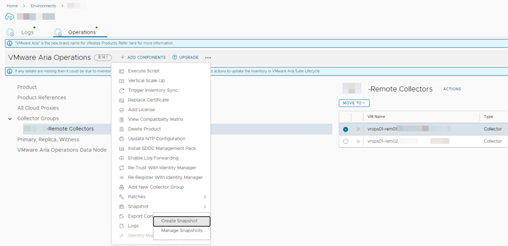 » Aria Suite Lifecycle – Aria Operations – Migrating Remote Collectors ...
