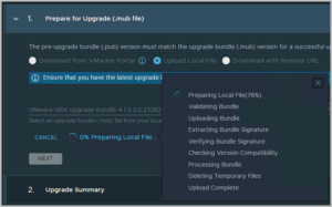 » Update NSX from the User Interface