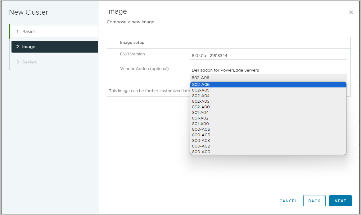 » Create a custom ESXi ISO Image through vSphere LifeCycle Manager