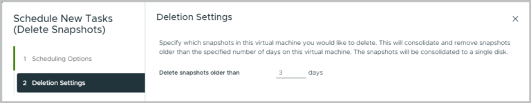 Automatically Remove Snapshots In Vsphere 80 Update 3 Using Retention