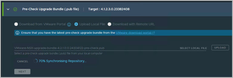 » Upgrade to NSX 4.2.1.0 from the NSX GUI